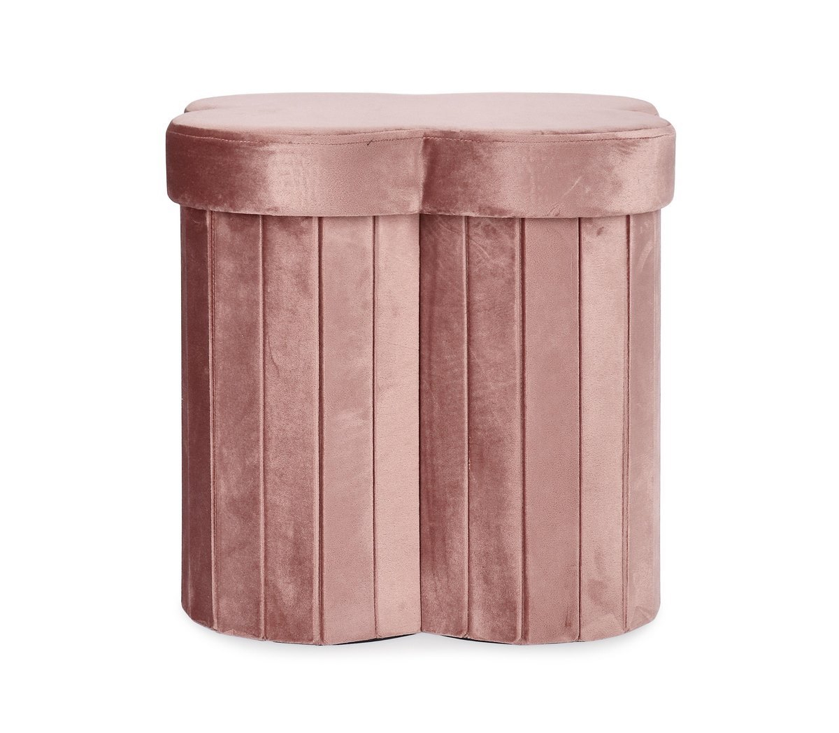Taburet catifea roz Jocelyn 40x40x40 cm - Decorer