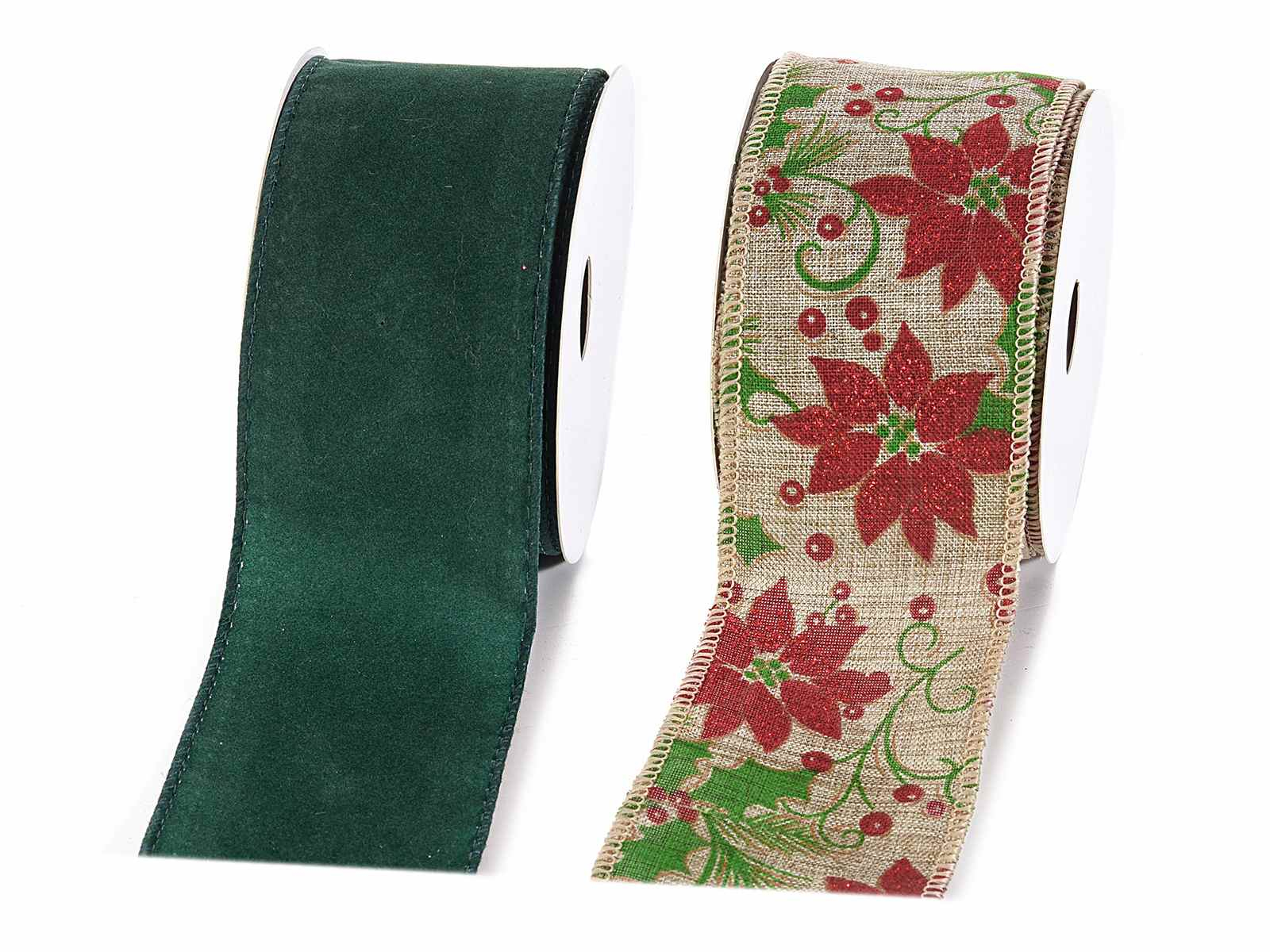 Set 2 panglici Craciunita 10 m x 6.3 cm - Decorer