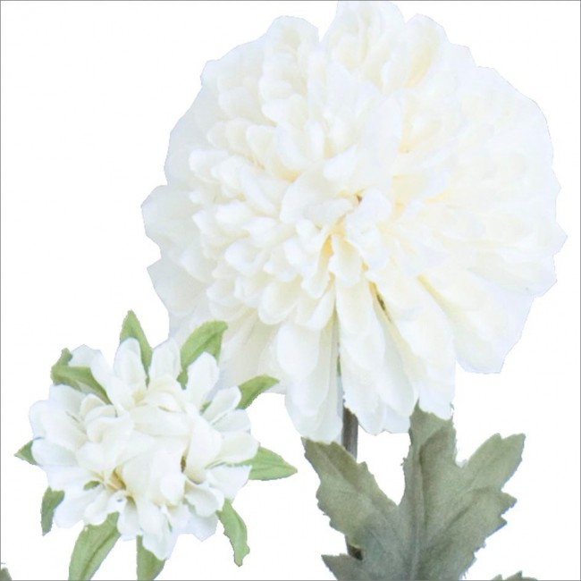 Set 12 Dalia artificiala alb verde 68 cm - Decorer