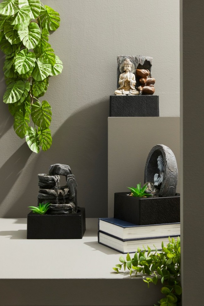 Set 3 plante artificiale plastic verde 95 cm - Decorer