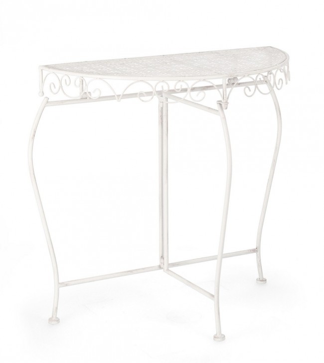 Consola otel alb patinat Emily 75x36x75 cm - Decorer