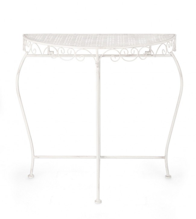 Consola otel alb patinat Emily 75x36x75 cm - Decorer