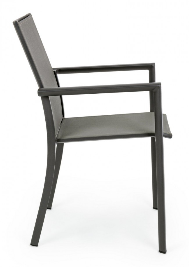 Set 16 scaune gradina gri antracit Konnor 56.2x60x88h - Decorer