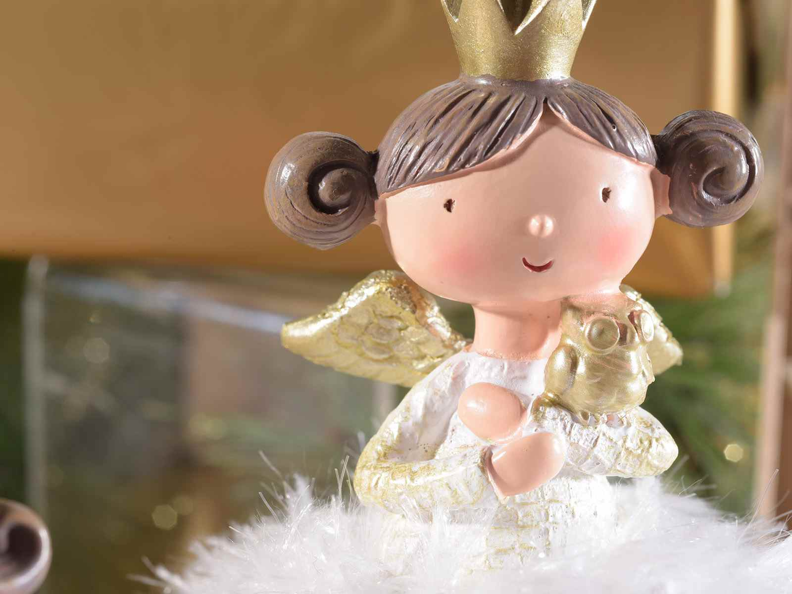 Set 2 figurine Inger alb 8x5x15 cm - Decorer