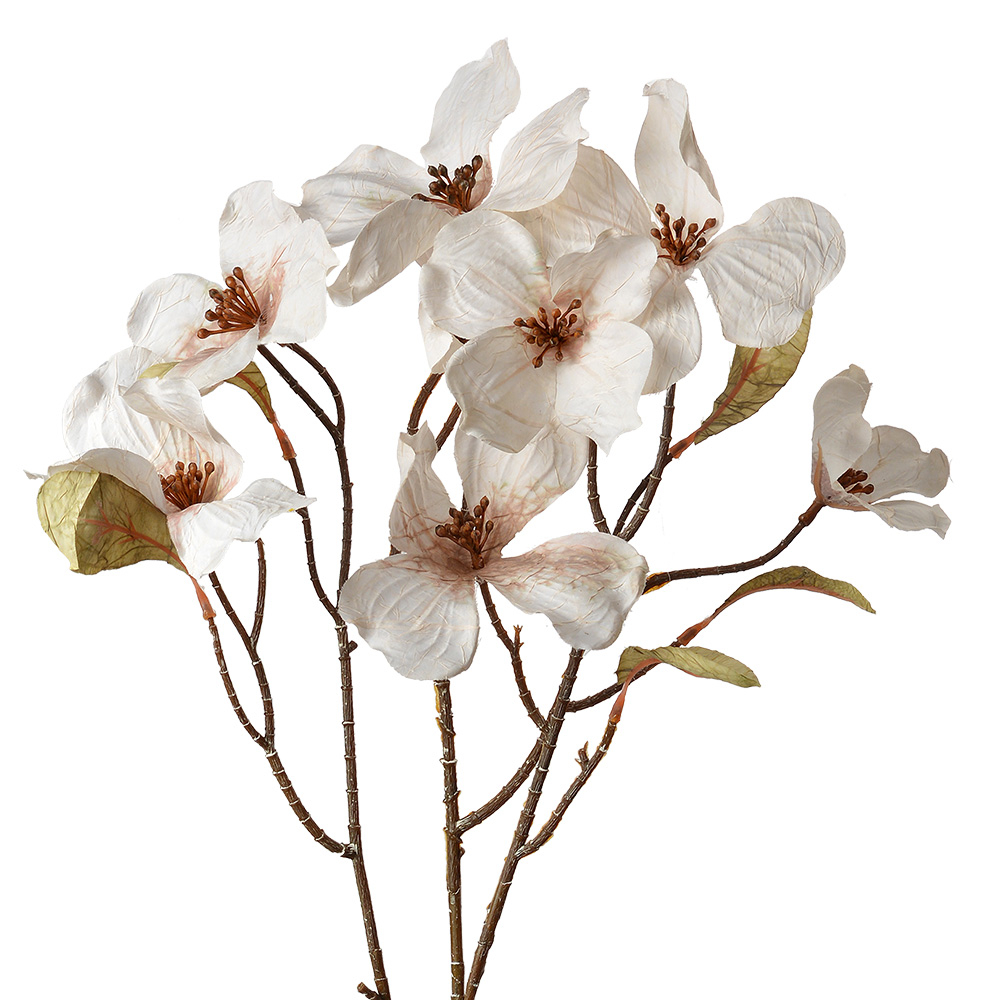 Floare artificiala alba maro 12x8x72 cm - Decorer