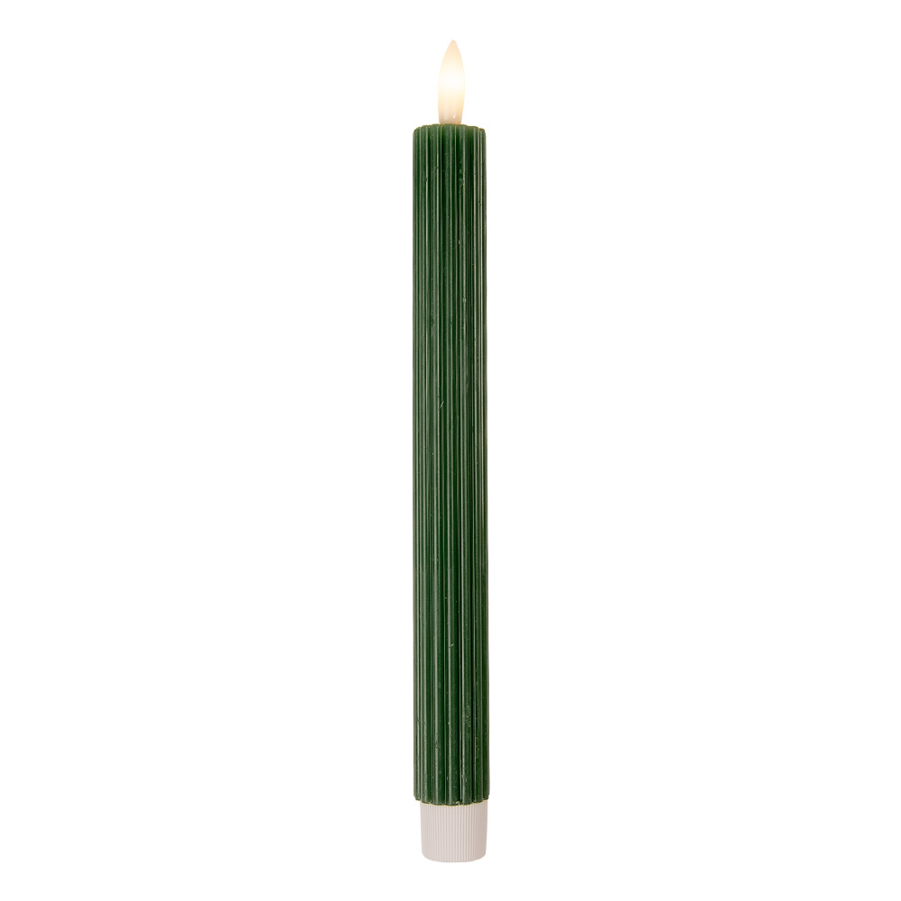 Set 2 lumanari cu led ceara verde Ø 2x25 cm - Decorer