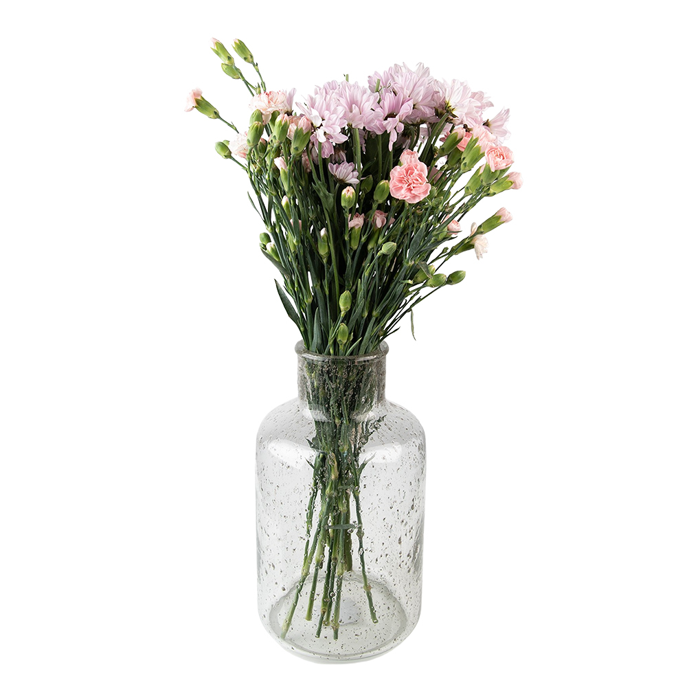 Vaza flori sticla transparenta 18x32 cm - Decorer