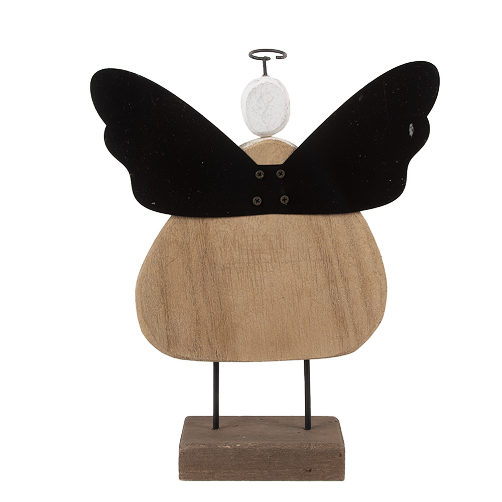Inger lemn alb metal maro 20x6x25 cm - Decorer
