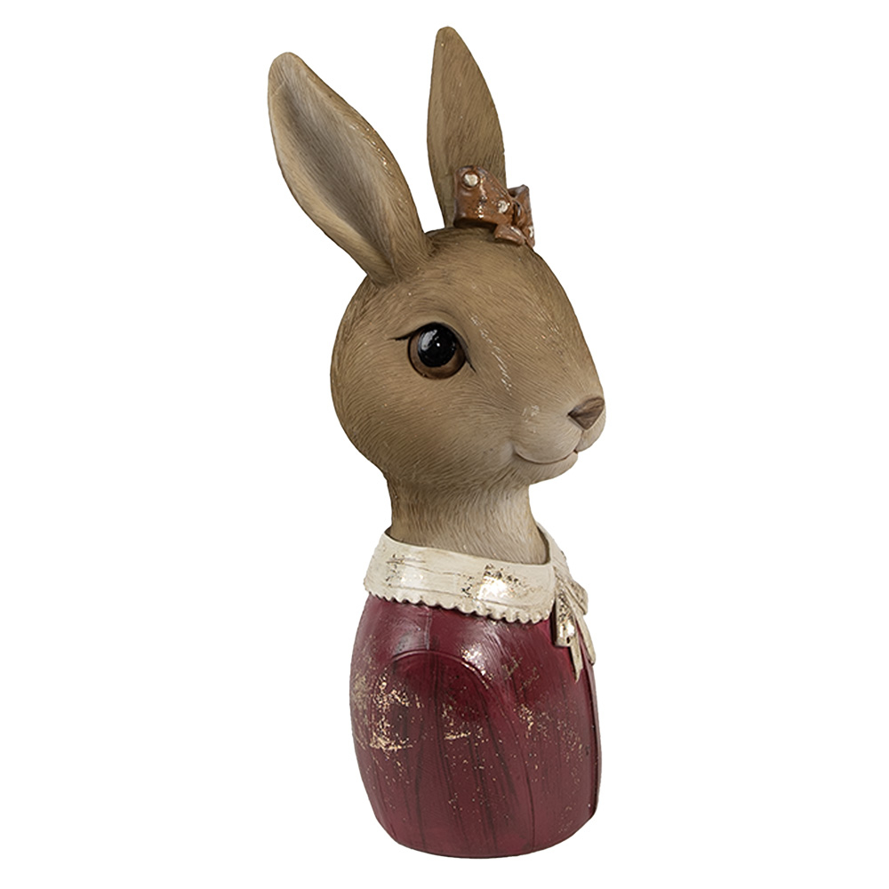 Figurina Iepuras Paste polirasina multicolora 7x7x17 cm - Decorer