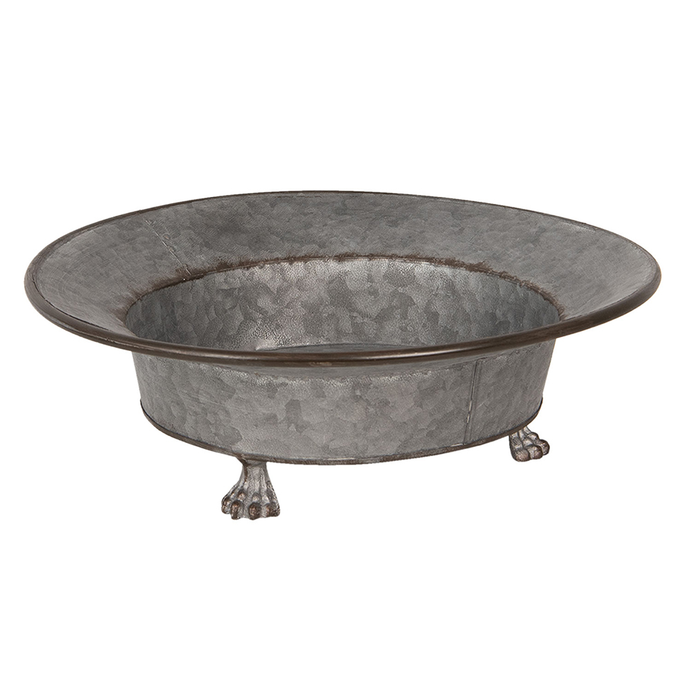Bol decorativ metal gri 38x12 cm - Decorer