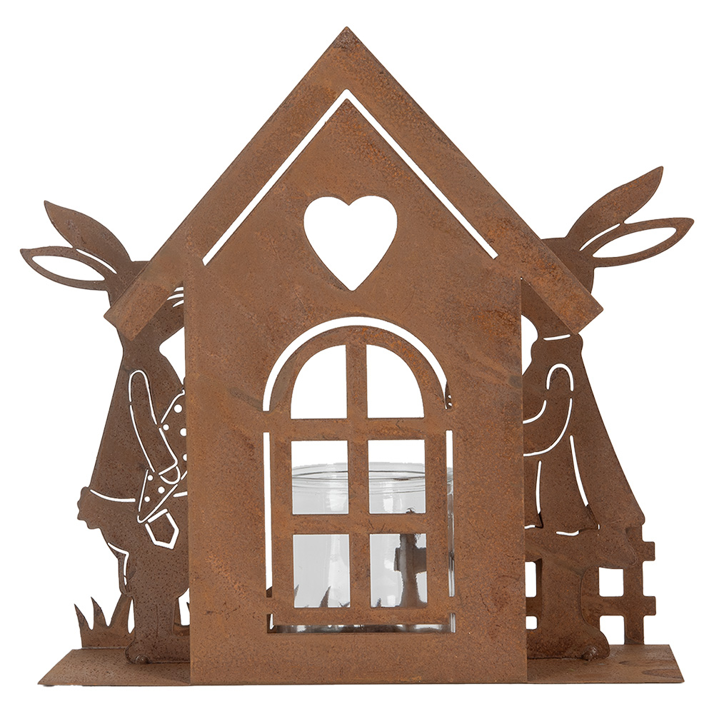 Candela Paste metal maro 26x9x26 cm - Decorer