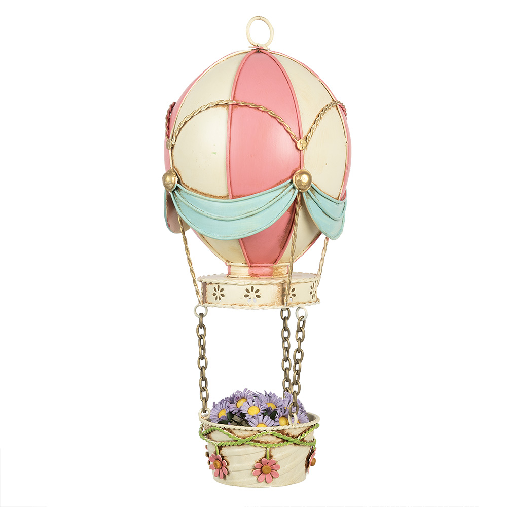 Balon Zburator decorativ metal multicolor Ø 14x29 cm - Decorer