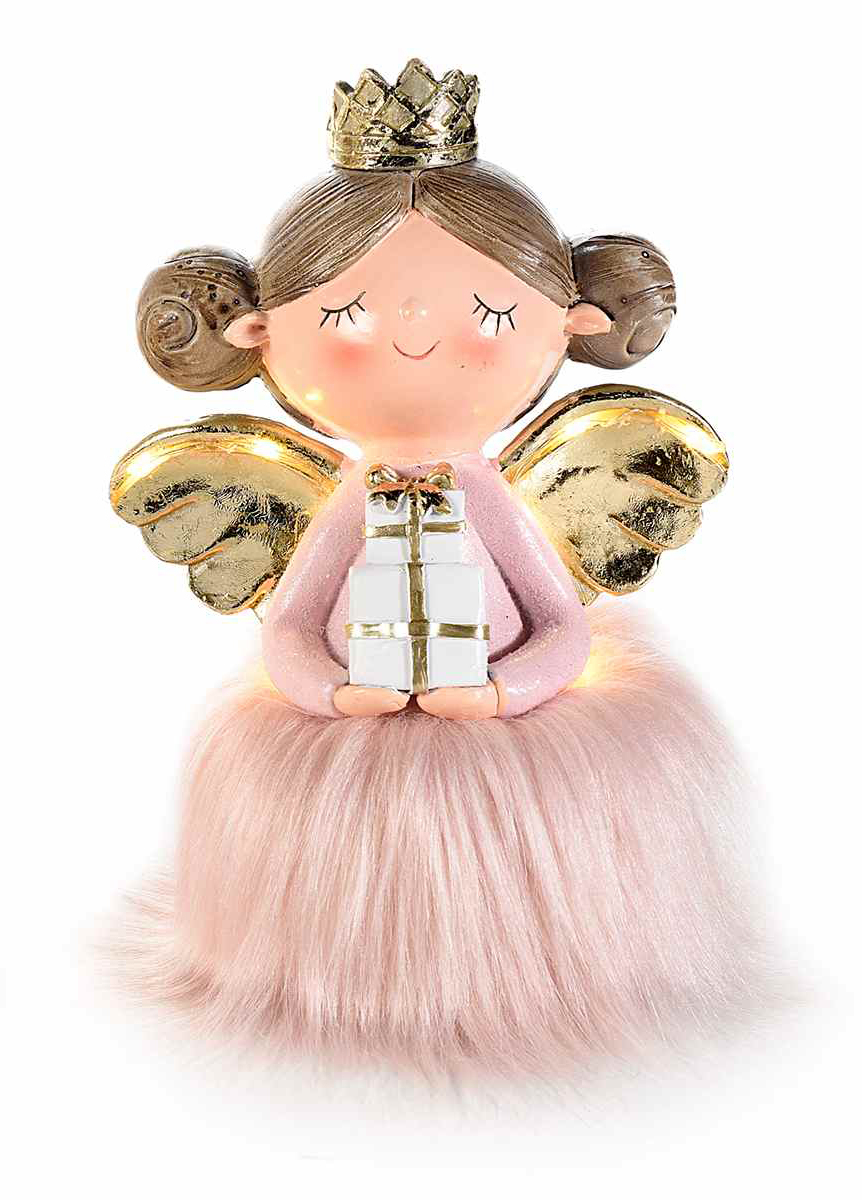 Set 2 figurine Inger cu led 11.5x8x17 cm - Decorer