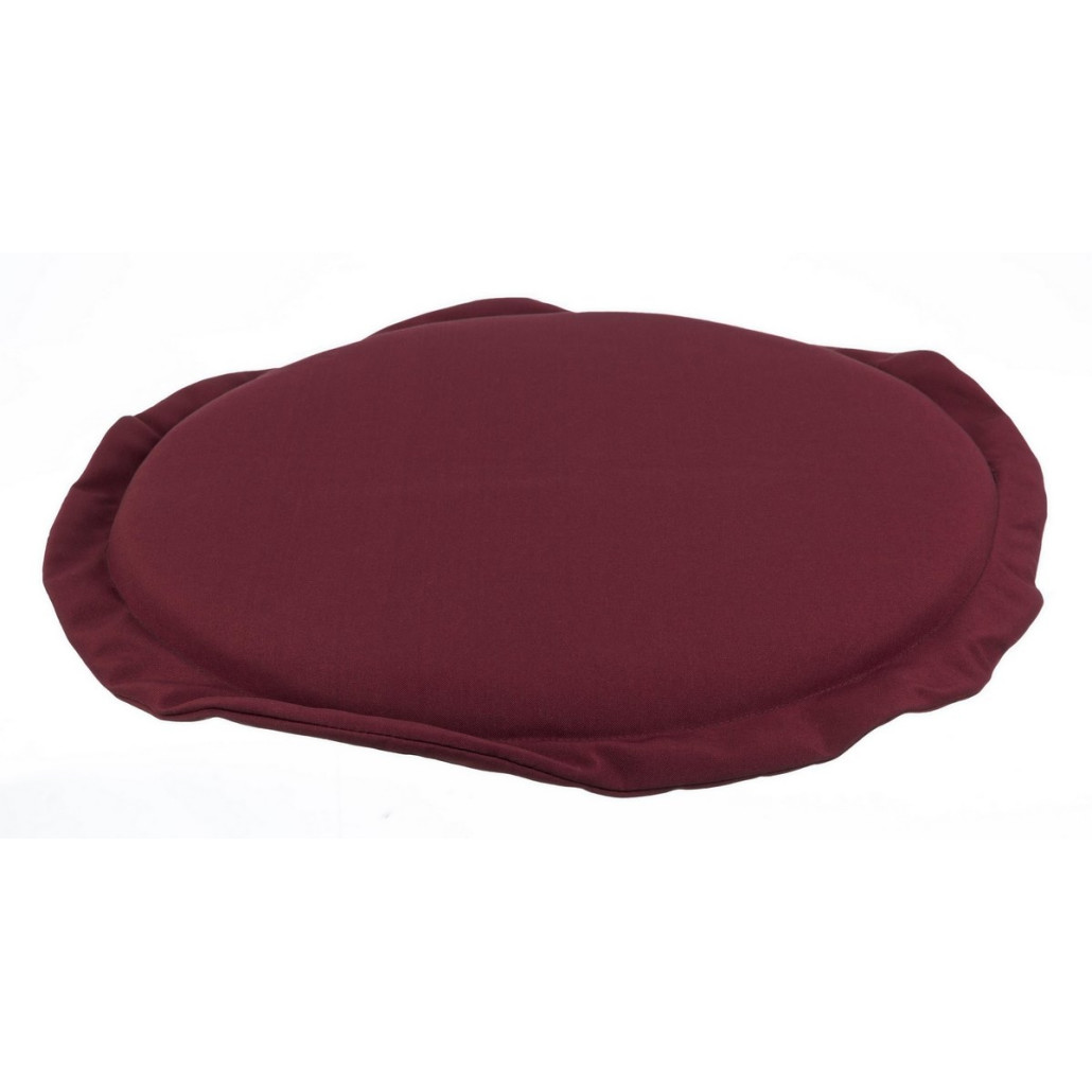 Perna rotunda scaun din textil visiniu Poly Ø 42 cm x 3 h - Decorer