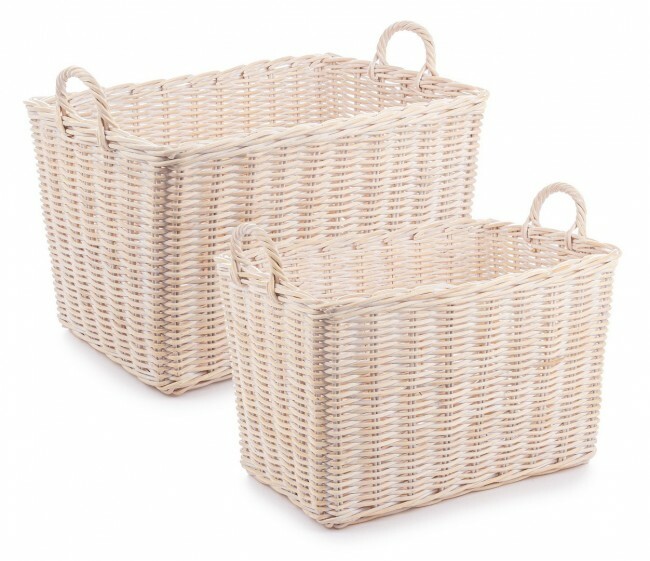 Set 2 cosuri depozitare ratan Narra 58x38x37 cm, 65x45x40 cm - Decorer
