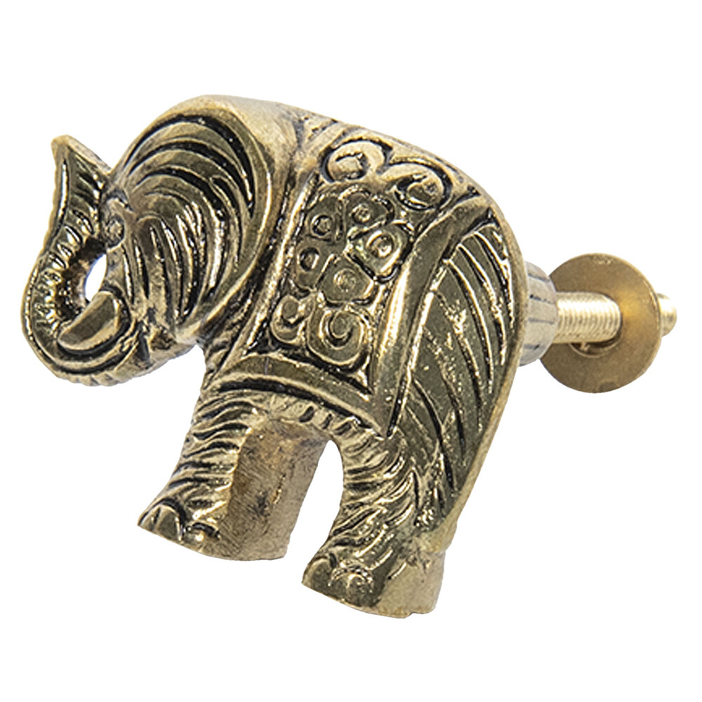 Set 2 butoni mobilier aluminiu cupru Elefant 5x7x4 cm - Decorer