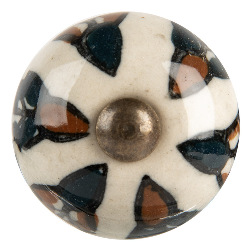 Set 2 butoni mobilier ceramica multicolora Ø 3x3 cm / S4 cm - Decorer