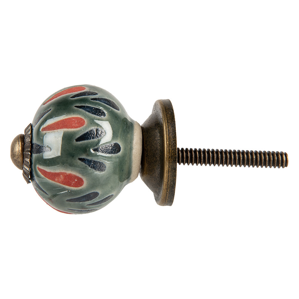 Set 2 butoni mobilier ceramica multicolora Ø 3x3 cm / S4 cm - Decorer