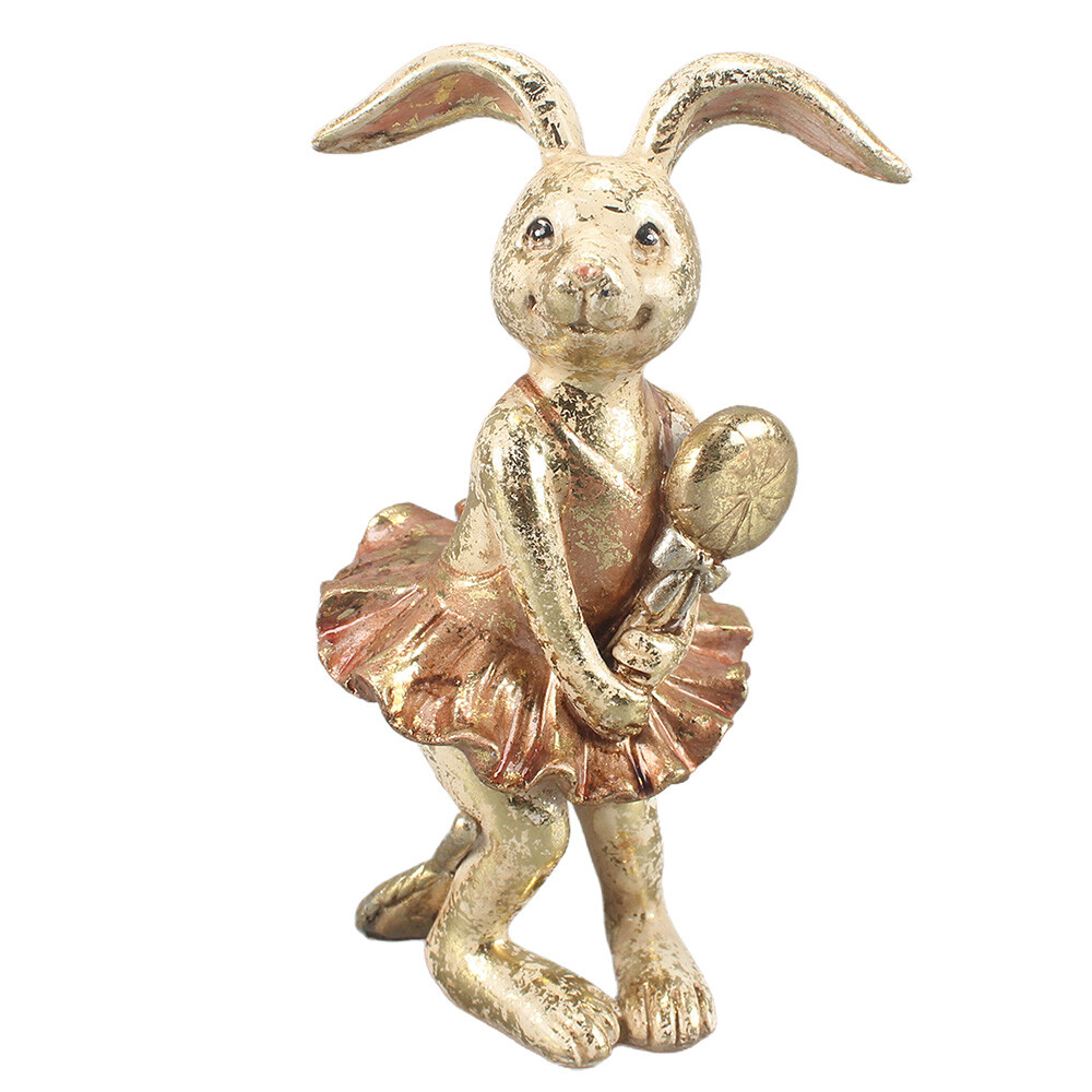 Figurina Iepuras Paste polirasina multicolora 8x6x14 cm - Decorer