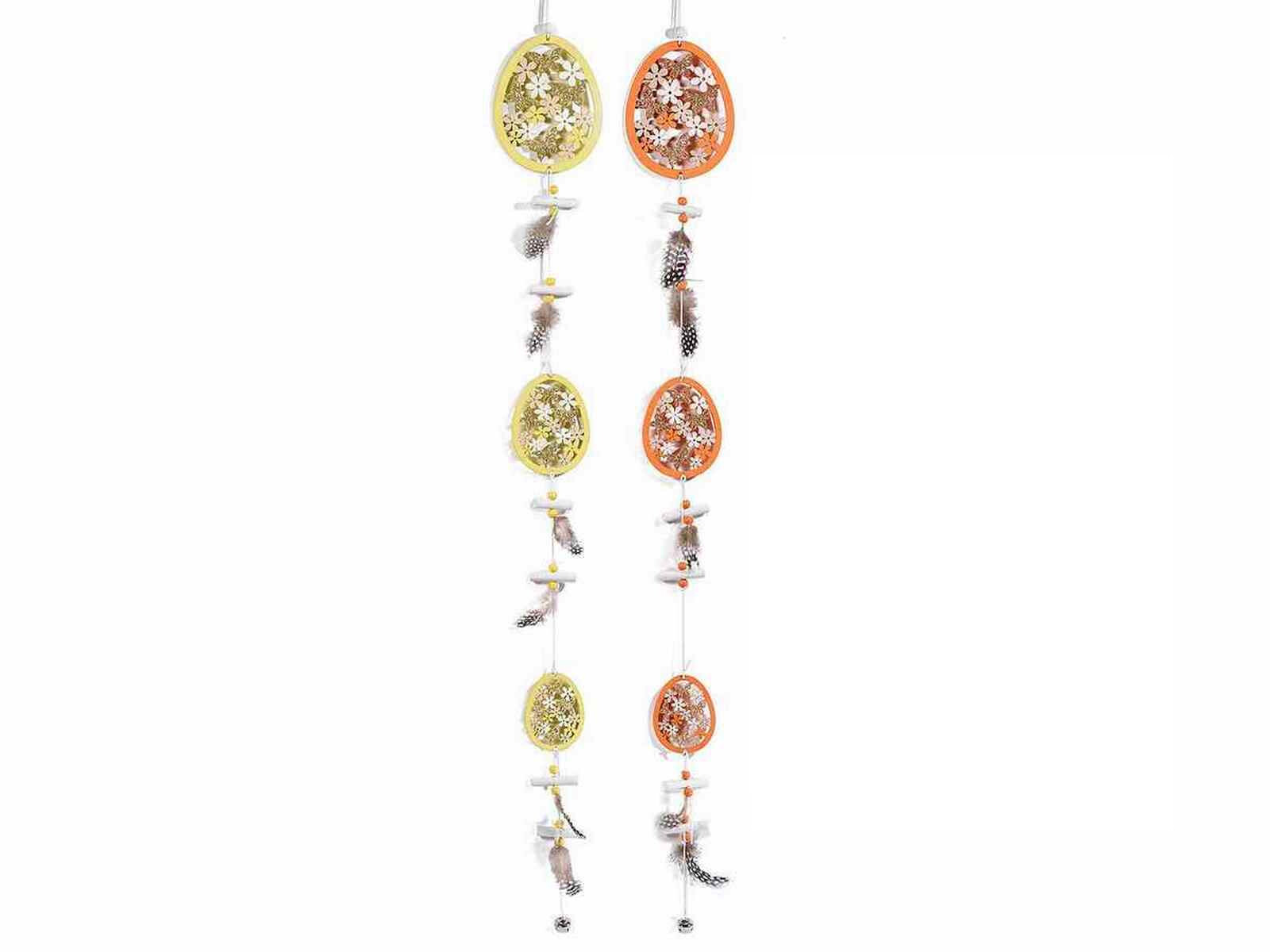 Set 2 decoratiuni suspendabile Paste din lemn 79 cm - Decorer