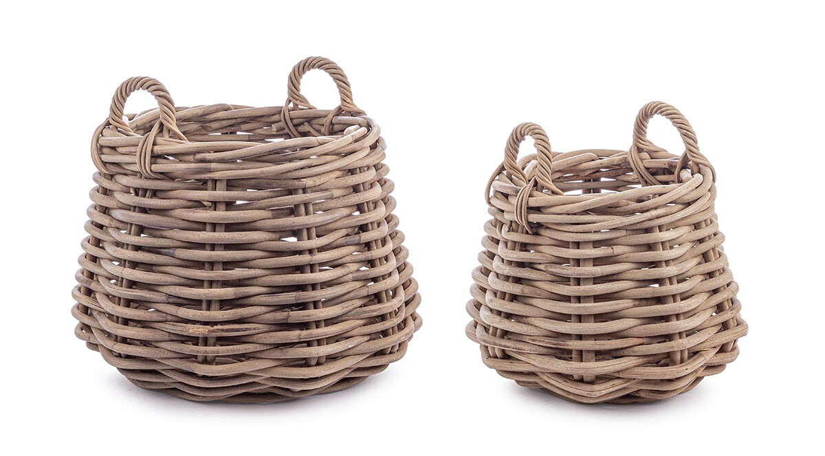 Set 2 cosuri ratan natur Malang 40x30 cm, 50x40 cm - Decorer