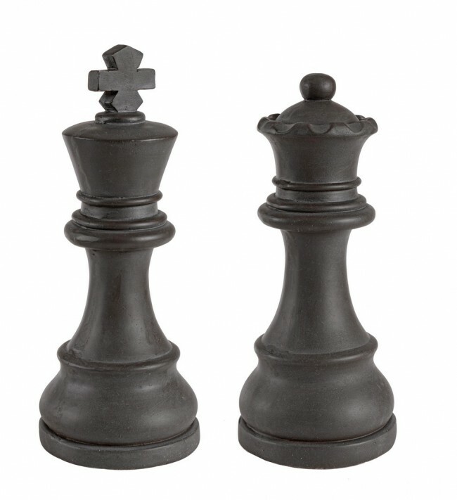 Set 2 piese decorative Sah fibra sticla maro 16.5x38.5 cm, 16.5x40.5 cm ...