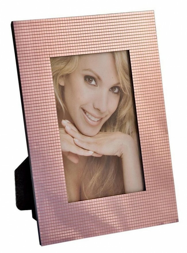 Set 3 rame foto metal roz 8x13 cm - Decorer