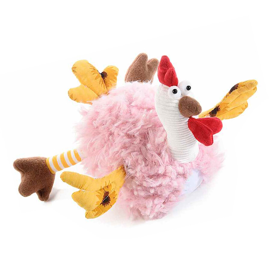 Figurina Gaina din textil roz 20x12x25 cm - Decorer