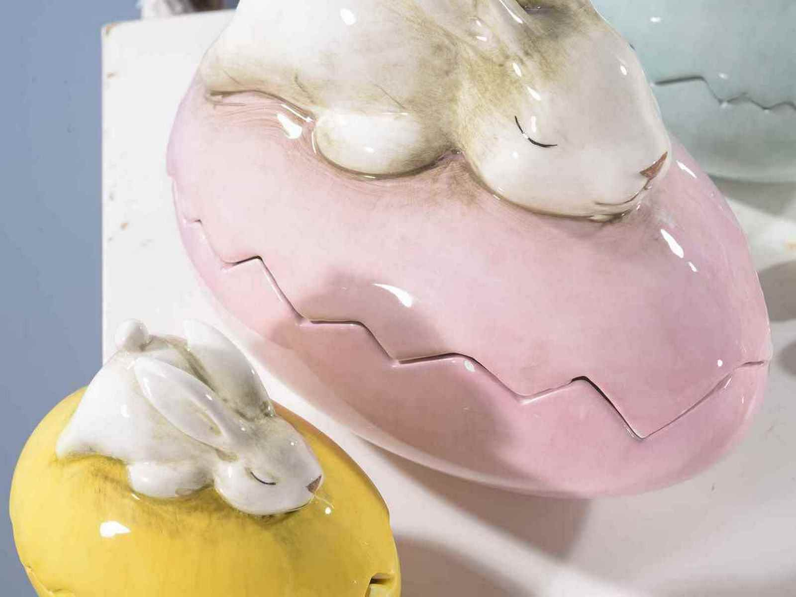 Set 3 oua decorative din ceramica 18x11x16 cm - Decorer