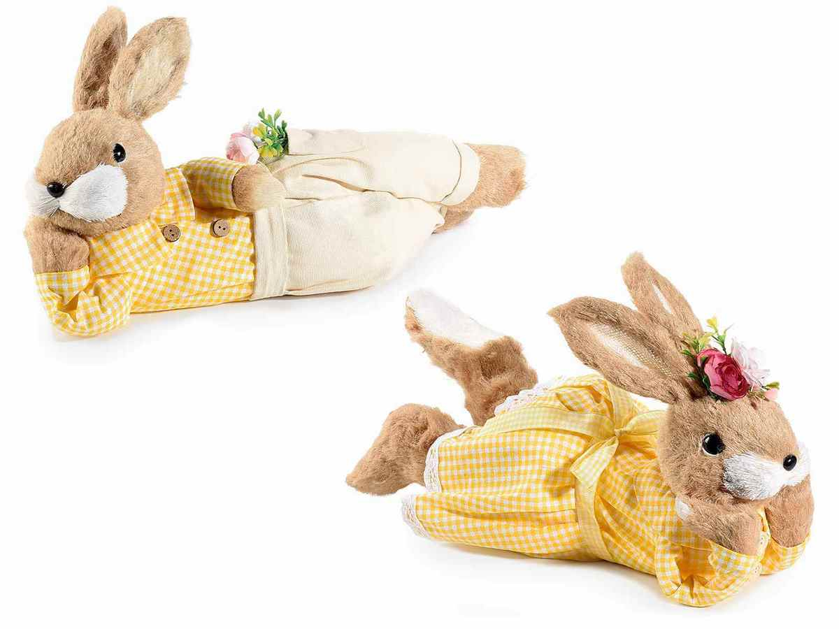 Set 2 figurine Iepurasi Paste 40x14x26 cm - Decorer