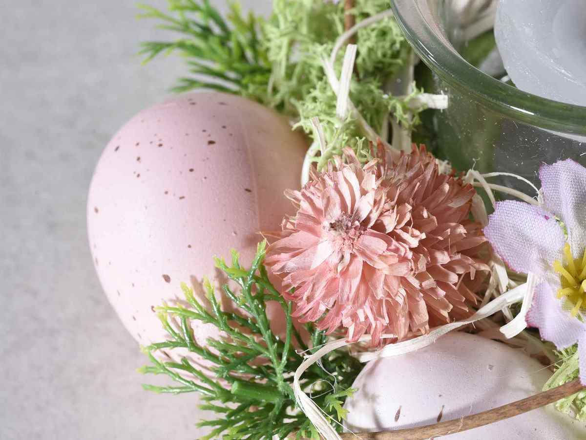 Set 4 coronite Paste de masa cu suport lumanari 14.5x6.5 cm - Decorer