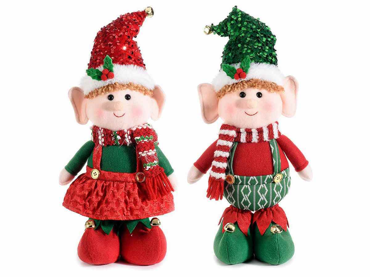 Set 2 figurine Elfi textil 16x12x50 cm - Decorer