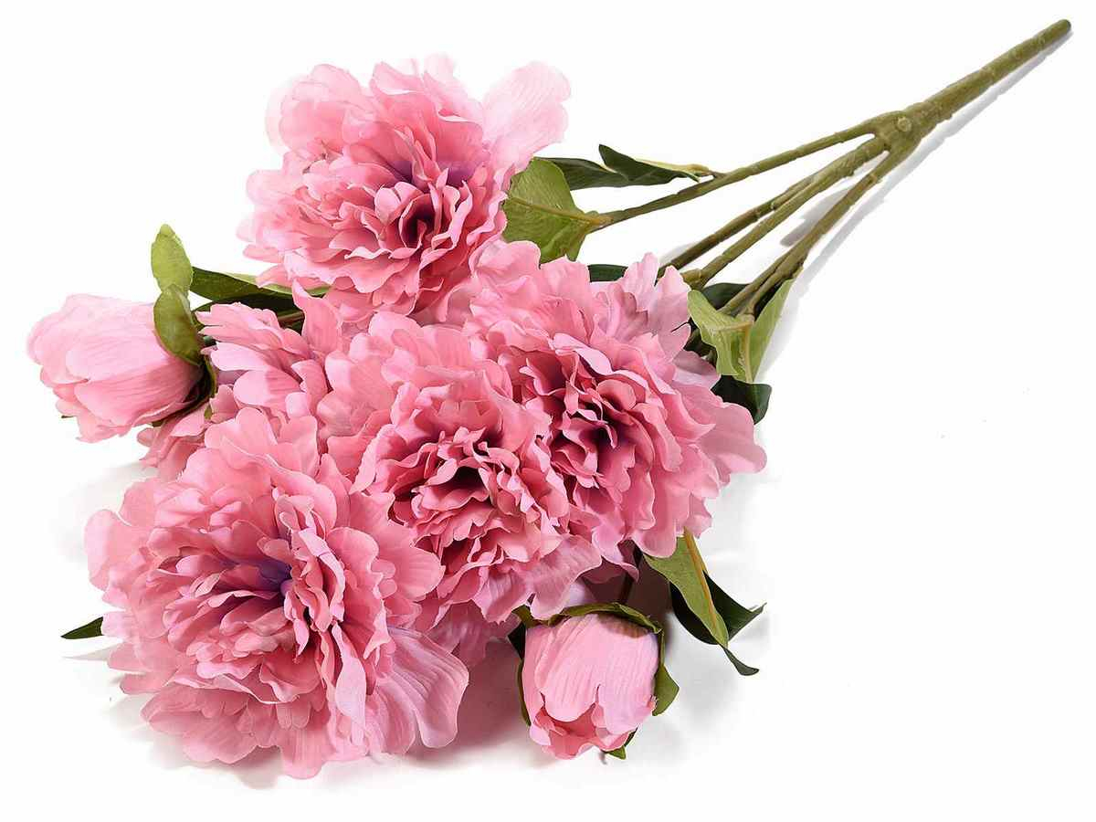 Buchet artificial Bujori roz 57 cm - Decorer