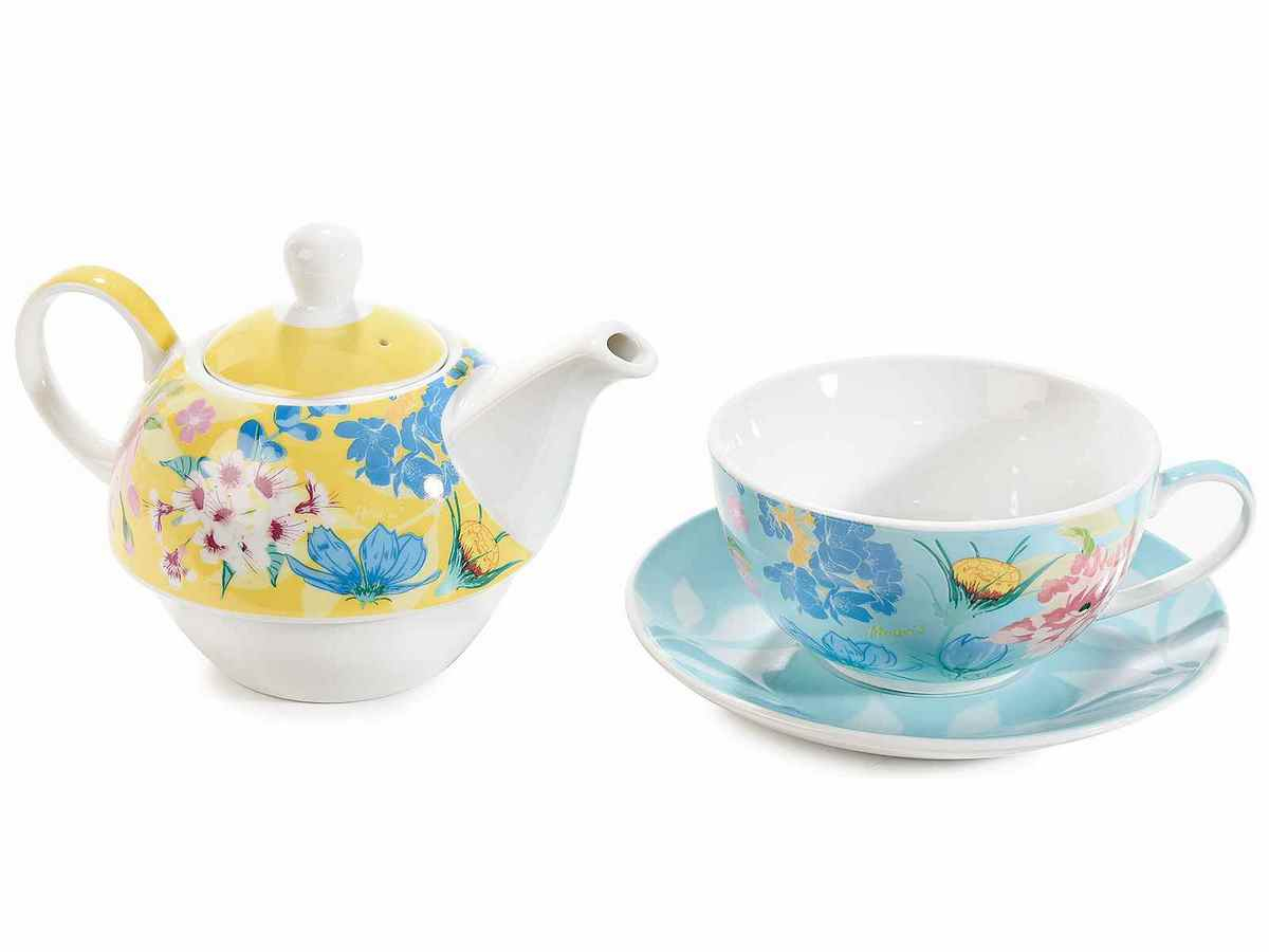 Set 2 cesti 2 ceainice portelan 16x11x14 cm, 400 ml, 250 ml - Decorer