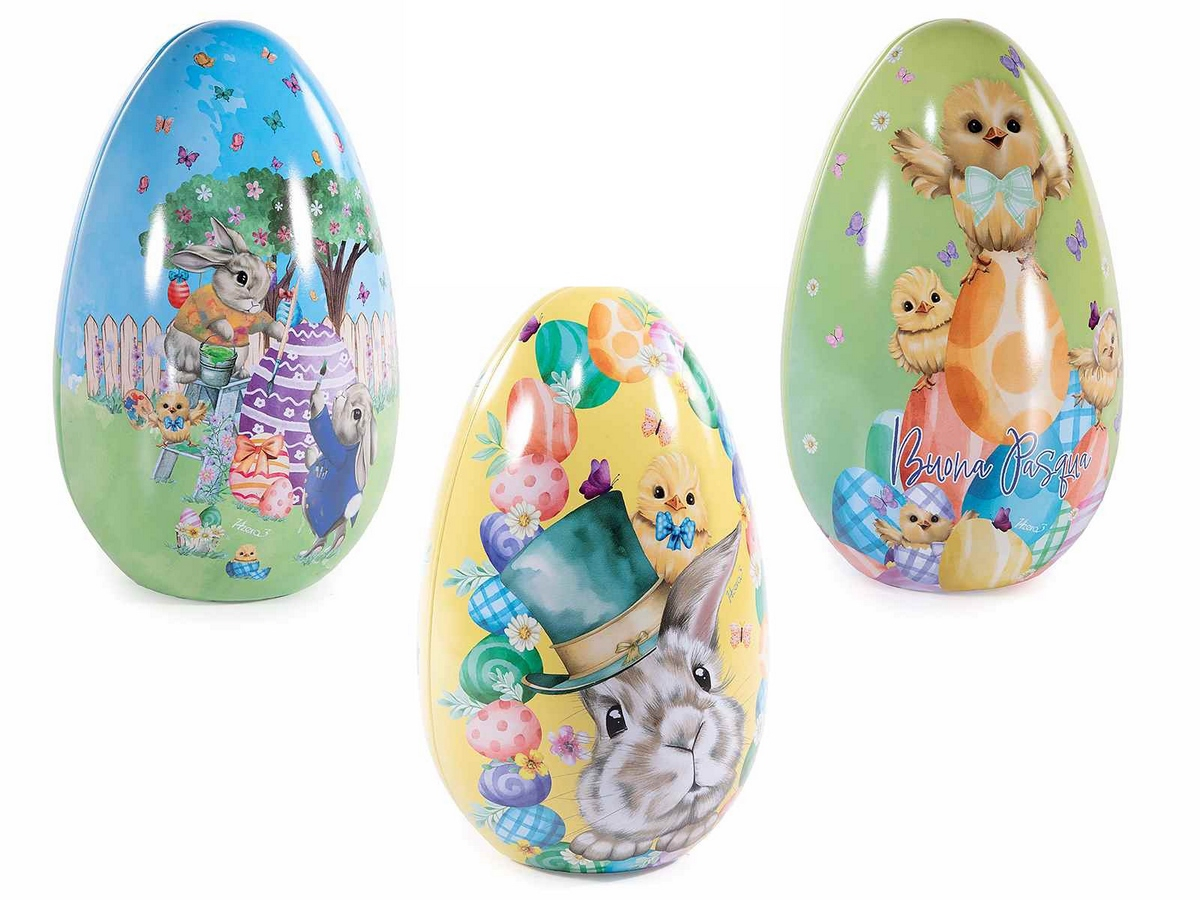 Set 2 oua Paste metal multicolor 9.5x15.5 cm - Decorer
