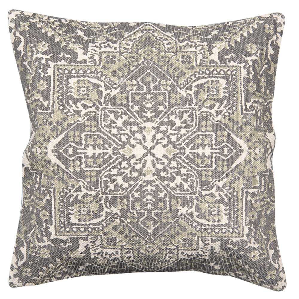 Set 2 fete perne bumbac gri crem 50x50 cm - Decorer