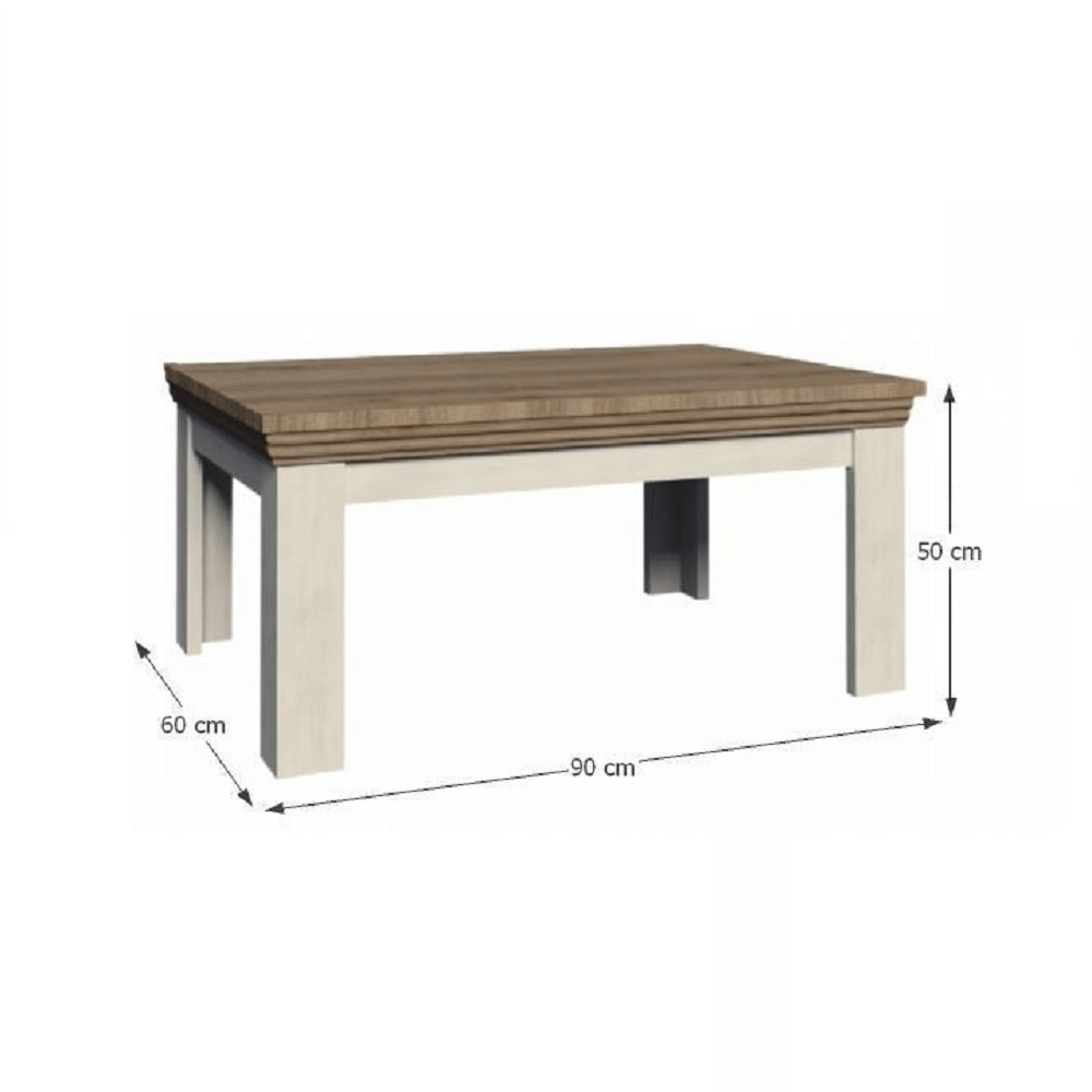 Masuta cafea pal pin nordic stejar salbatic Royal 90x60x50 cm - Decorer